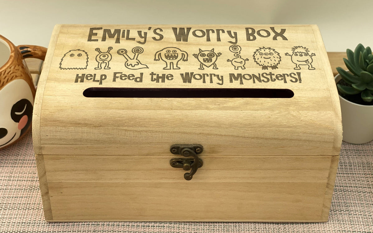 Worry Box - Engraved Worry Monster Design – Crafty Bar Supplies Ltd